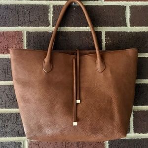 H&M Bags | Brown Leather H And M Tote | Poshmark